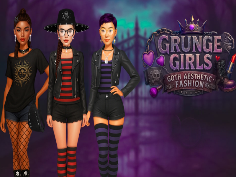 Grunge Girls Goth Aesthetic Fashion 🕹️ ითამაშე ონლაინ SGameS-ზე