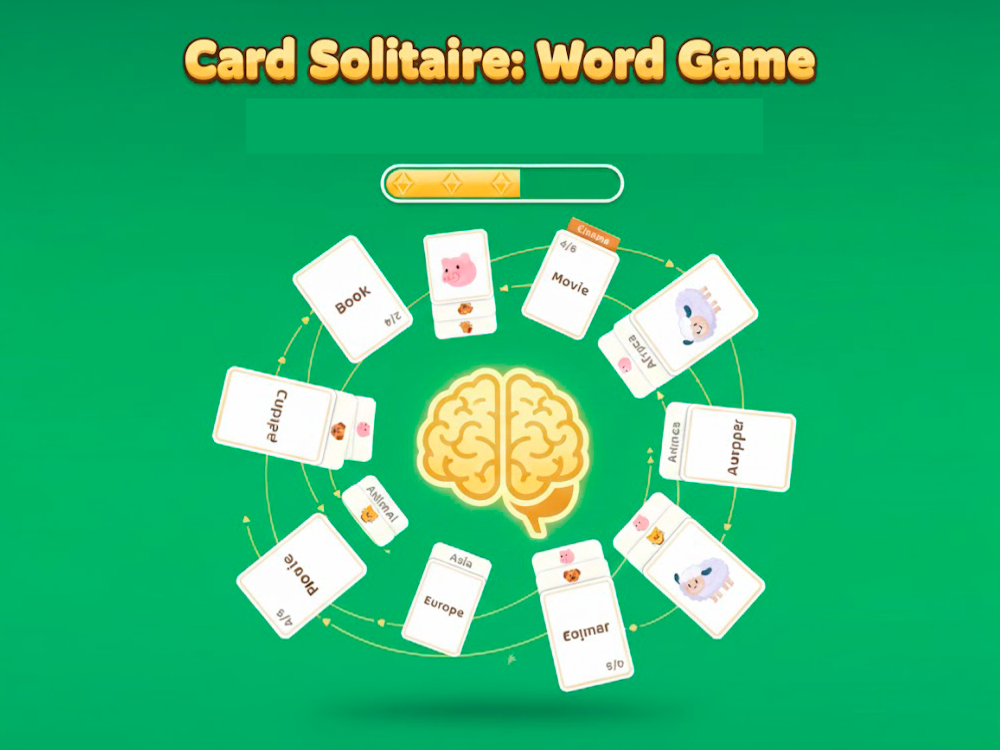 Card Solitaire: Word Game 🕹️ ითამაშე ონლაინ SGameS-ზე