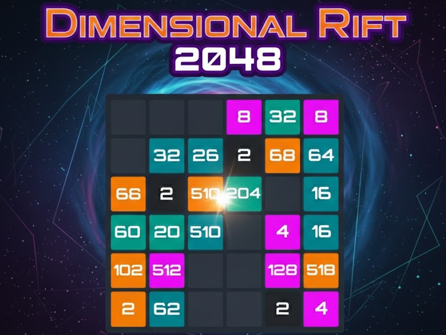 Dimensional Rift 2048 🕹️ ითამაშე ონლაინ SGameS-ზე