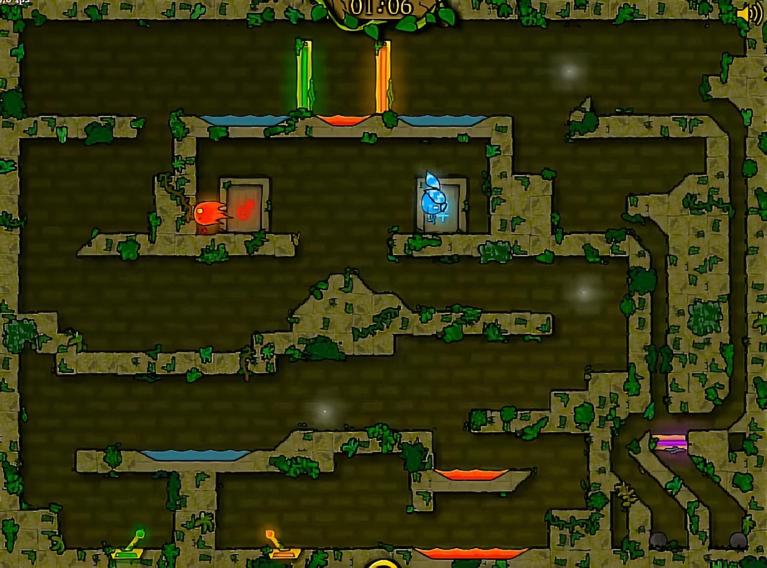 Fireboy & Watergirl In The Forest Temple 🕹️ ითამაშე ონლაინ SGameS-ზე