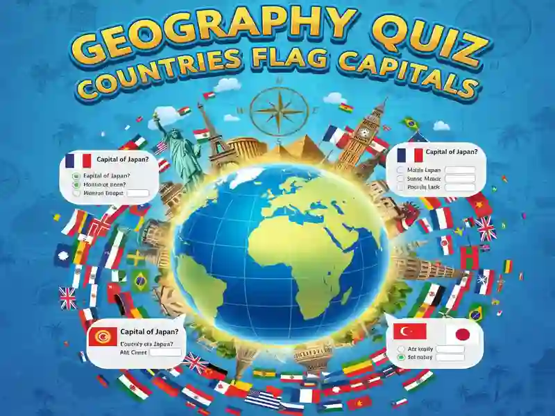 Geography Quiz Countries Flag Capitals 🕹️ ითამაშე ონლაინ SGameS-ზე